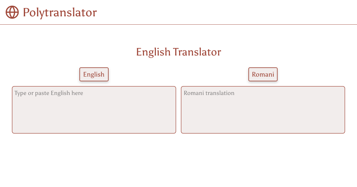 Romani Translator | Polytranslator